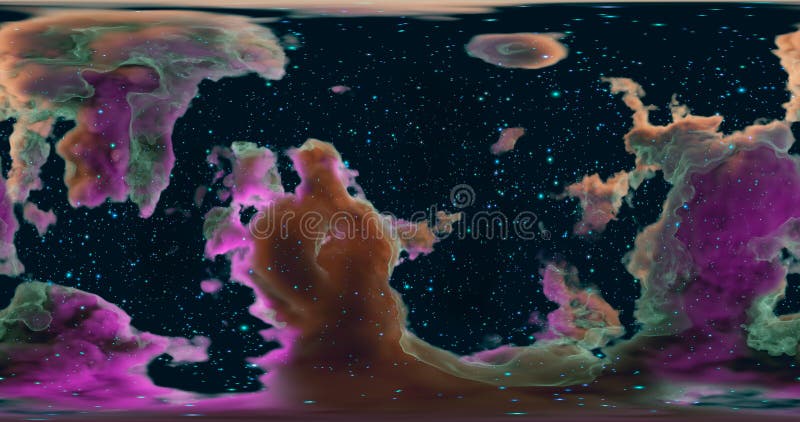 3d Rendering. Space Background with Nebula and Stars. Environment 360 ...