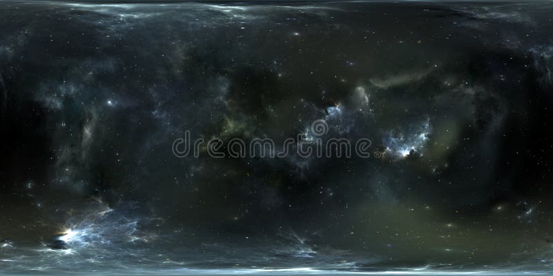 Space Background with Nebula and Stars. Panorama, Environment 360 HDRI ...