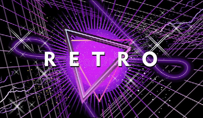 Space Background New Retro Wave Stock Vector - Illustration of eighties ...