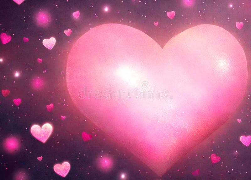Glittering Heart, Sparkling, Beautiful, Fantasy : Generative AI Stock ...