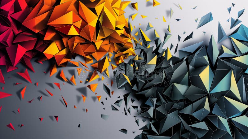 Space Background Overlays Blue Triangles Stock Illustration ...