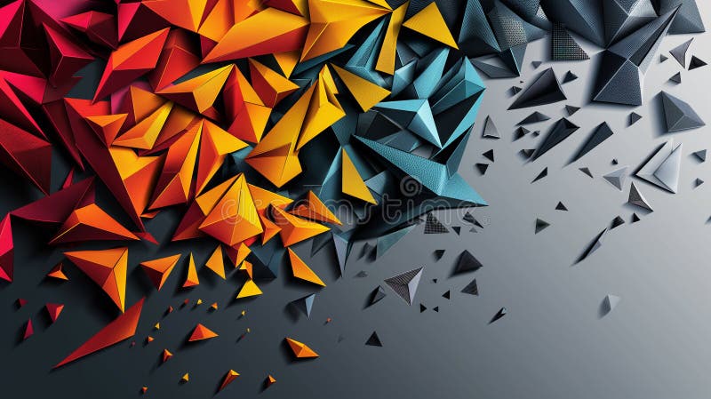 Space Background Overlays Blue Triangles Stock Illustration ...