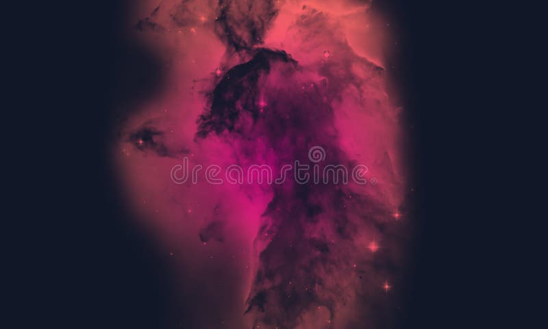 Space Background with Realistic Nebula and Galaxy Stock Illustration ...