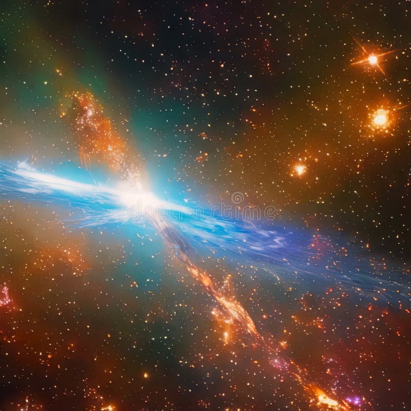 Space Background with Realistic Nebula. Generative AI Stock ...