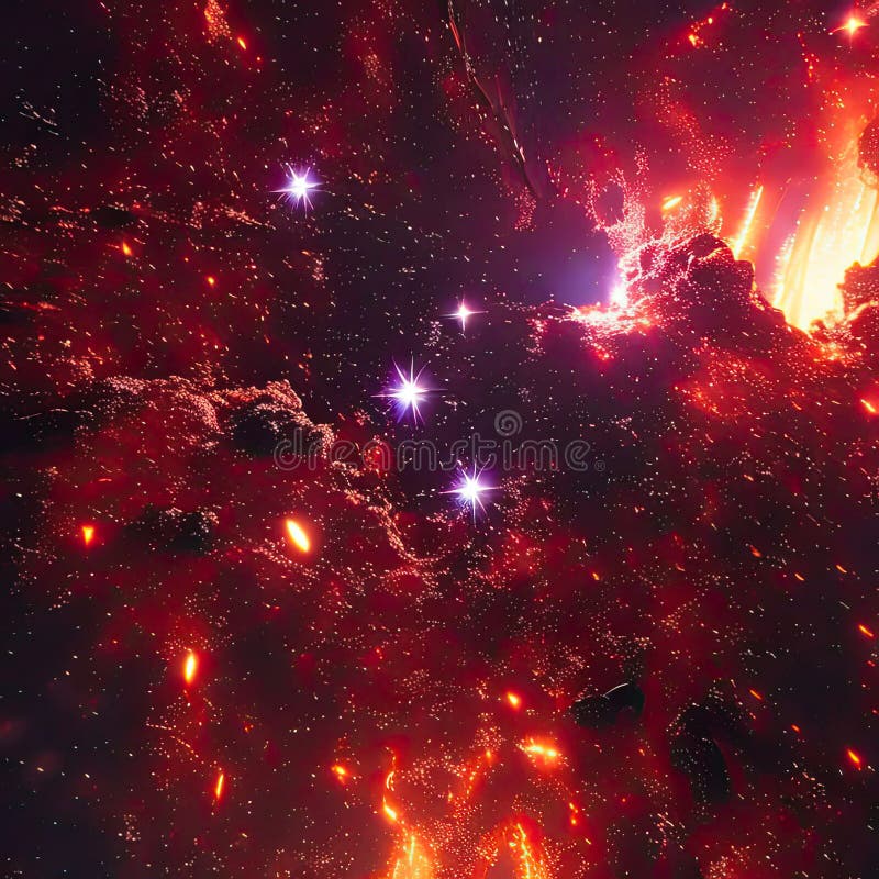 Space Background with Realistic Nebula. Generative AI Stock ...