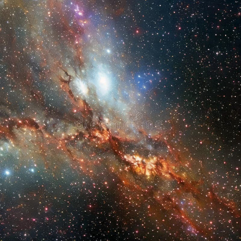 Space Background with Realistic Nebula. Generative AI Stock ...