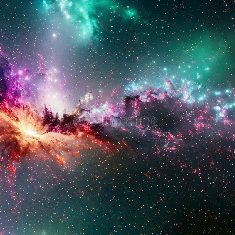 Space Background with Realistic Nebula. Generative AI Stock ...