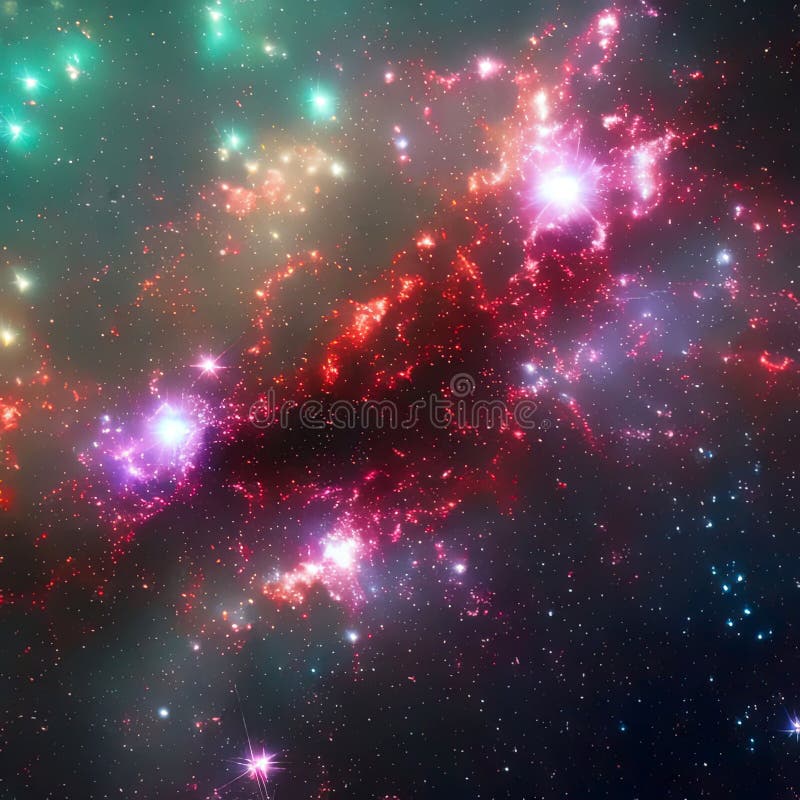 Space Background with Realistic Nebula. Generative AI Stock ...