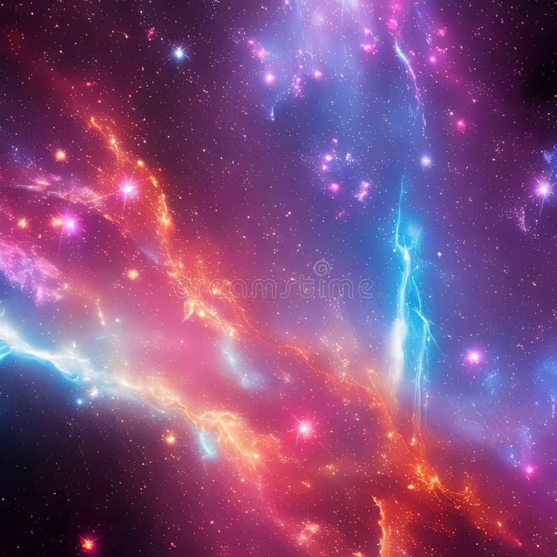 Space Background with Realistic Nebula. Generative AI Stock ...