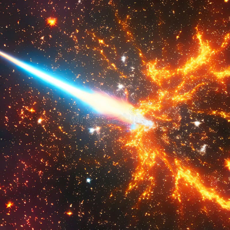 Space Background with Realistic Nebula. Generative AI Stock ...