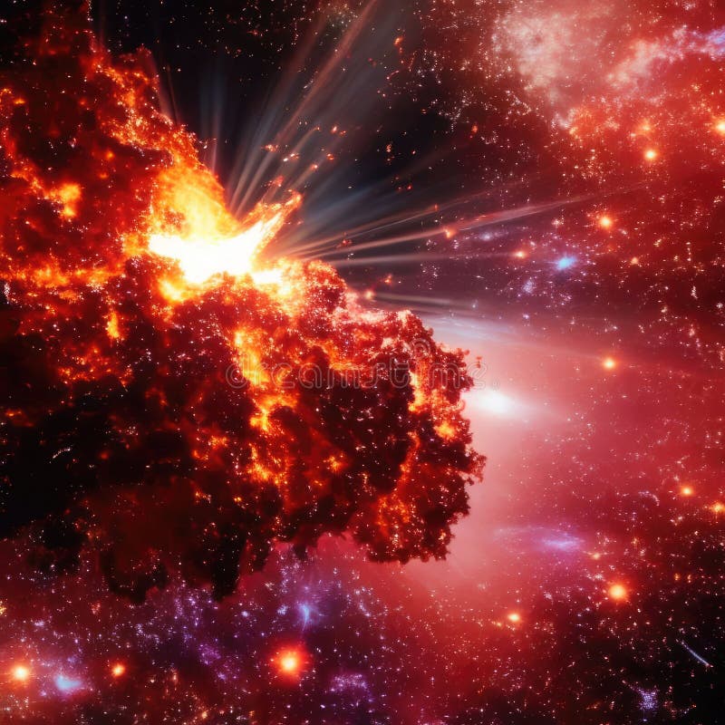 Space Background with Realistic Nebula. Generative AI Stock Photo ...