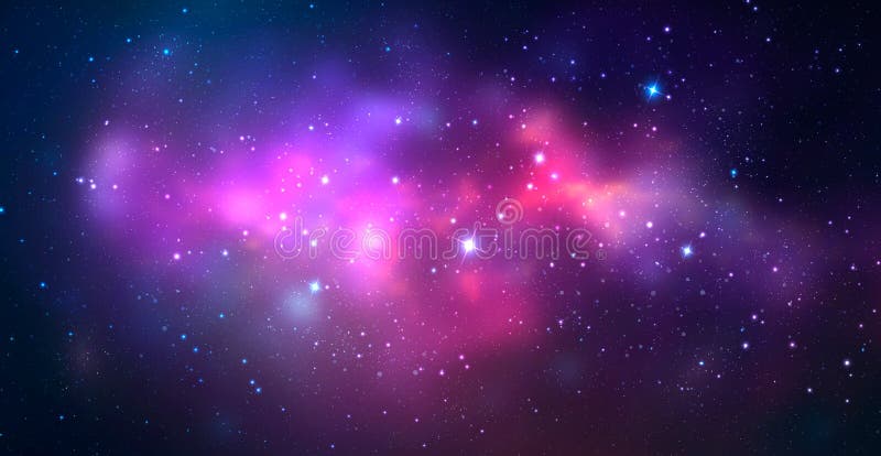 Space Background with Realistic Nebula and Shining Stars. Magic ...