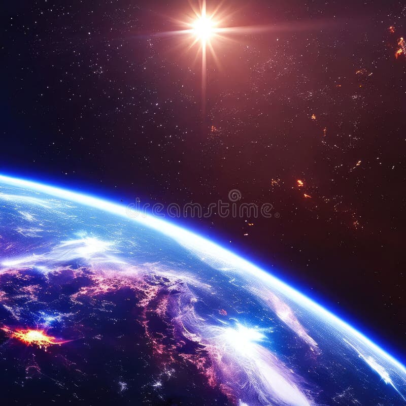 Space Background with Realistic Planet. Generative AI Stock ...