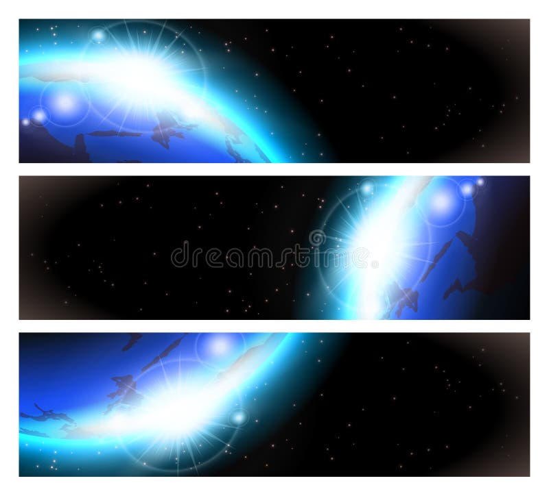 Space banners stock vector. Illustration of copy, future - 43966118