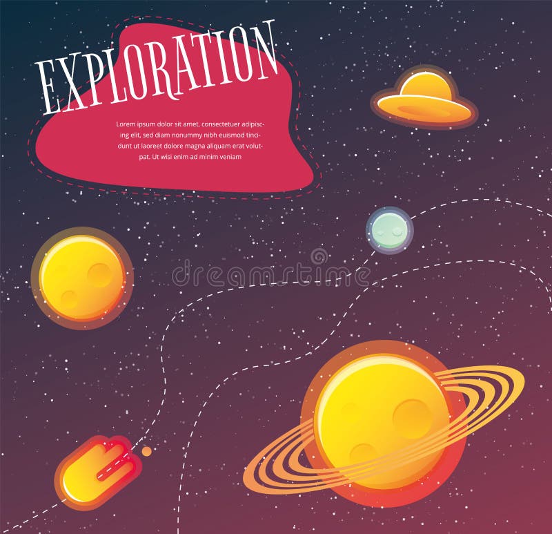 Space banners set stock vector. Illustration of graphic - 105237115