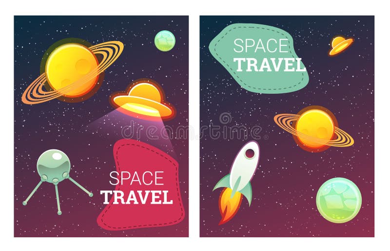 Space banners set stock vector. Illustration of science - 105687171