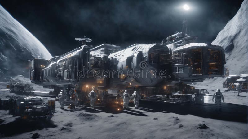 Space Base on Earth Like Planet. Extremely Detailed and Realistic High ...