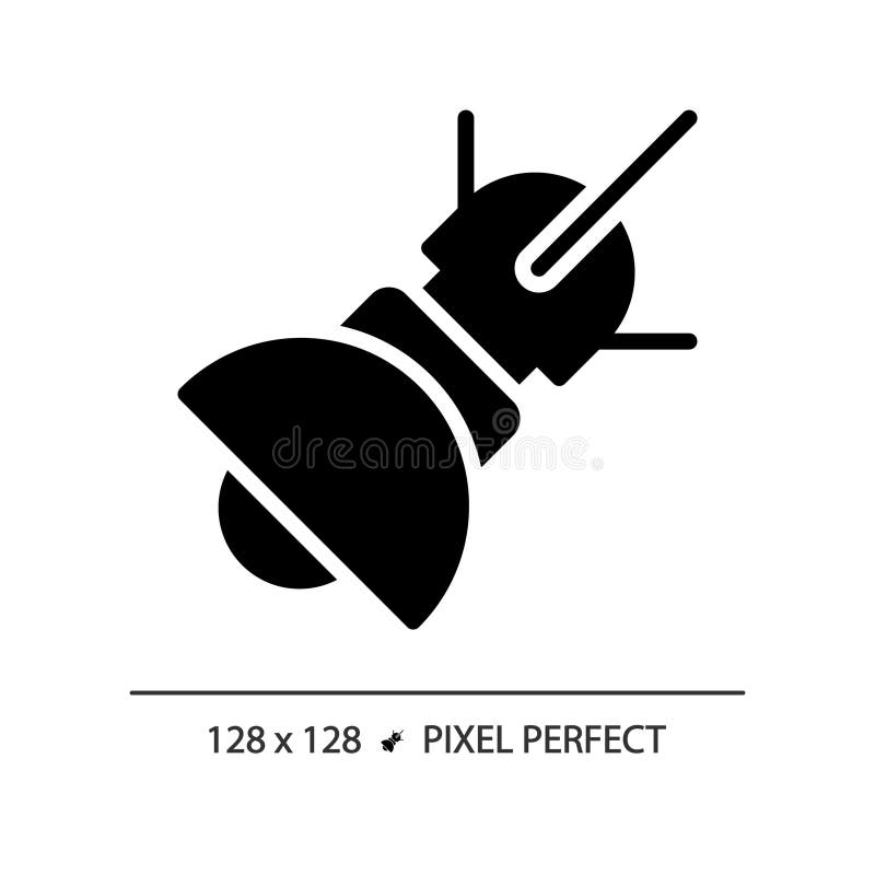 Space Based Radar Pixel Perfect Black Glyph Icon Stock Vector ...