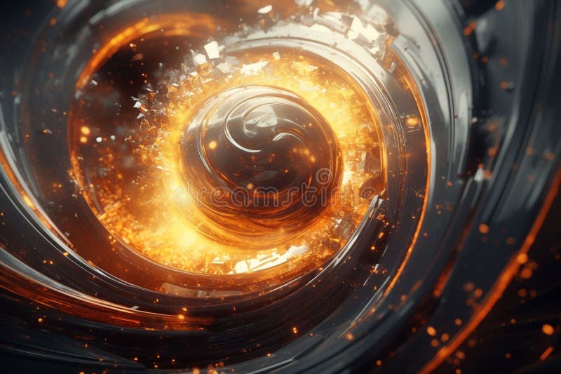 Space Bending and Warping Around Abstract Stock Illustration ...