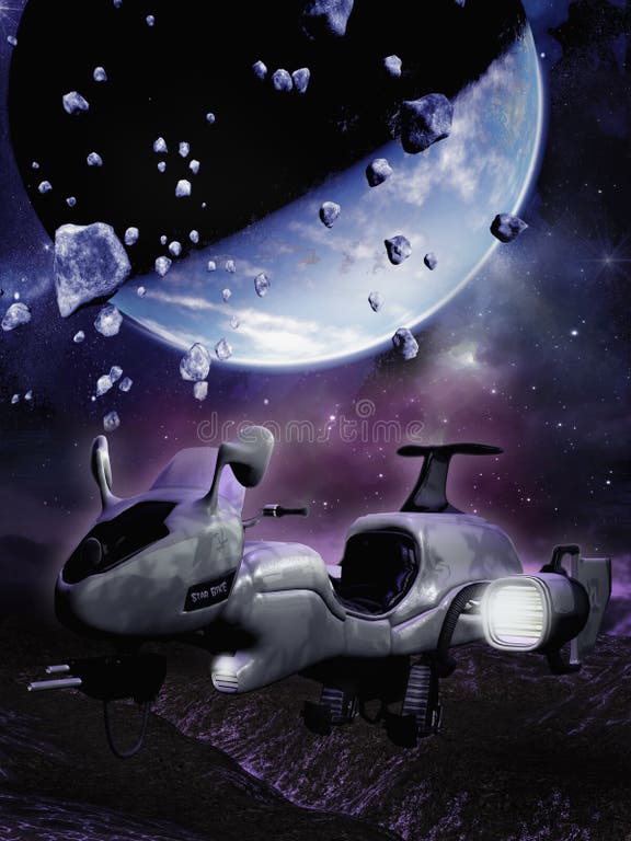 Space bike stock illustration. Illustration of vehicle - 19399692