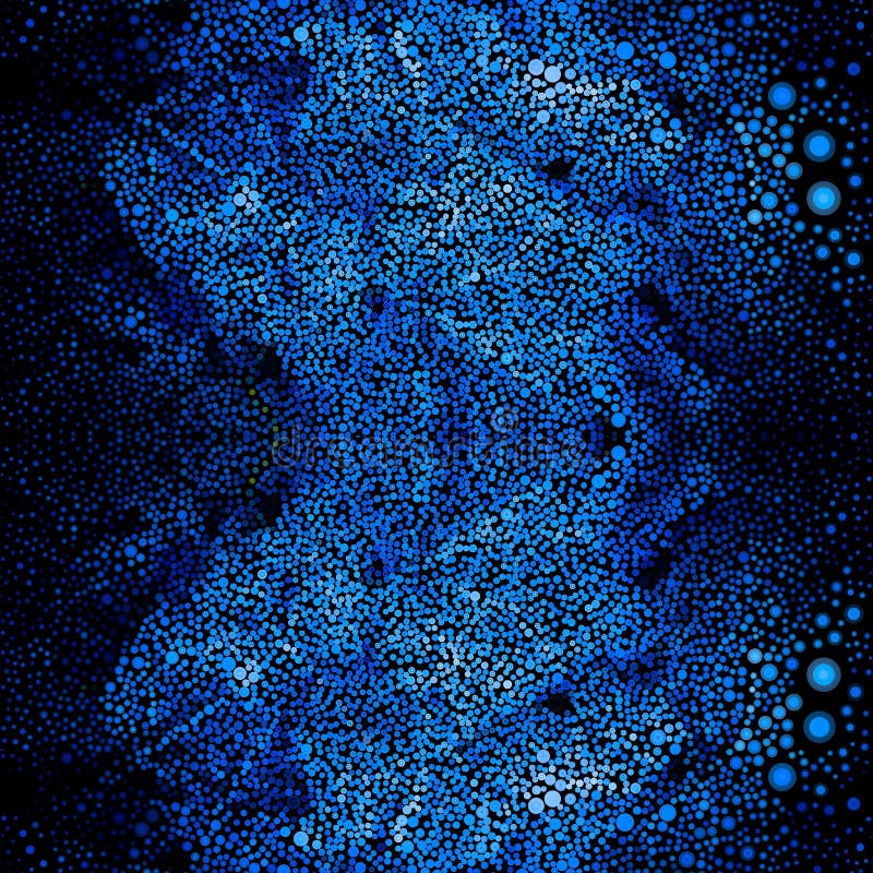 Space Blue Anamorphic Symmetrical Abstract Background Stock ...