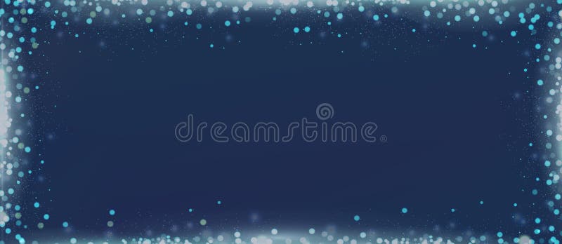 Space Blue Blog Banner Background with Bokeh Border Stock Vector ...