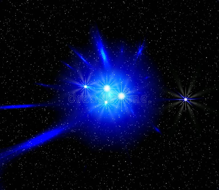 Space blue light stock illustration. Illustration of drawing - 1444494