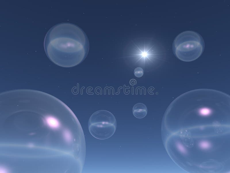 Space Bubbles - Night Star stock illustration. Illustration of crystal ...
