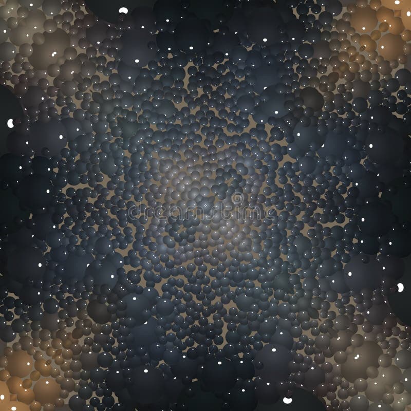 Space Bubbles Abstract Background Shapes and Blurs Stock Illustration ...