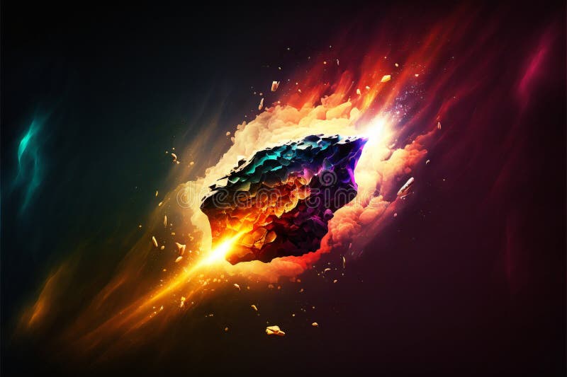 Space Burning Comet Flash Laser, Abstract, Planetarium Stock ...