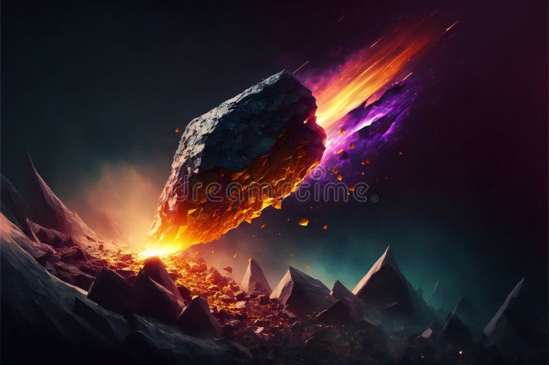 Space Burning Comet Flash Laser, Abstract, Planetarium Stock ...