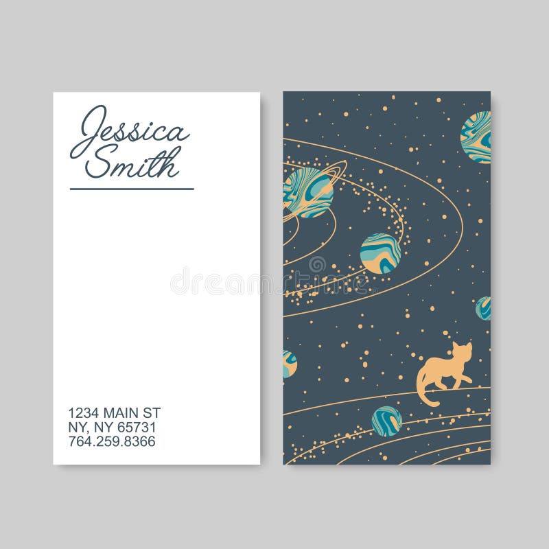 Space Business Card Set | EPS10 Vector Design Stock Vector ...