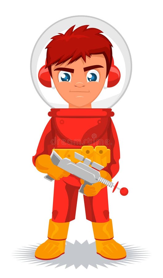 Space cadet boy cartoon stock illustration. Illustration of cheerful ...