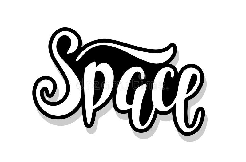 Space Calligraphy Template Text for Your Design Illustration Concept ...