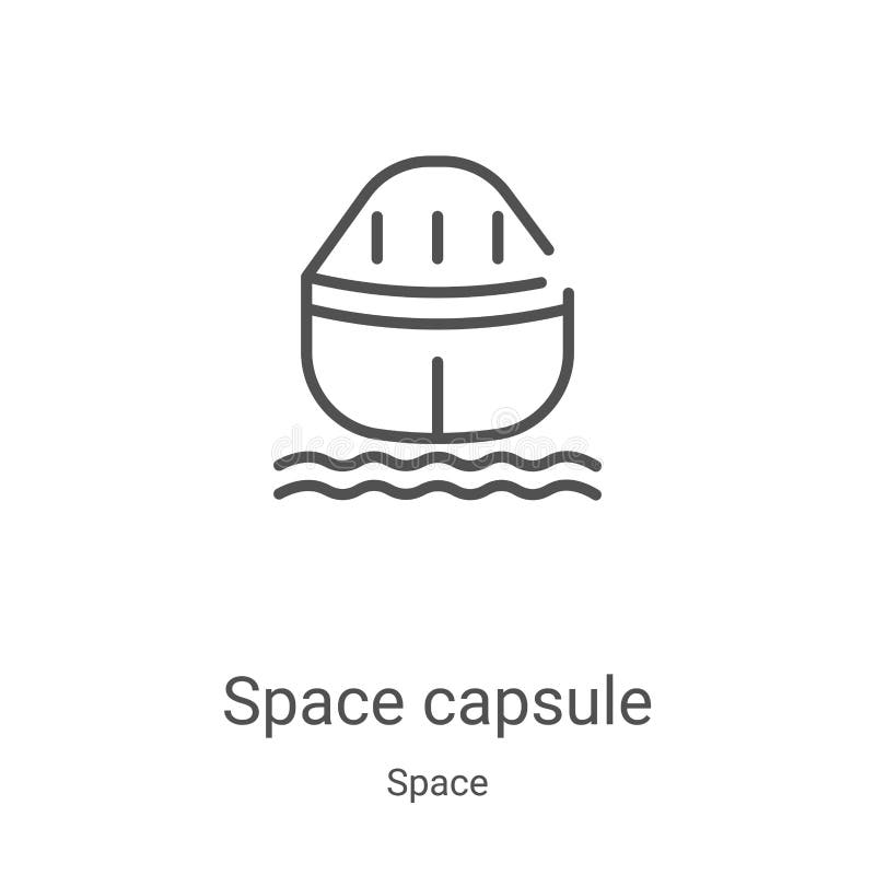 Space Capsule Icon Vector from Space Collection. Thin Line Space ...