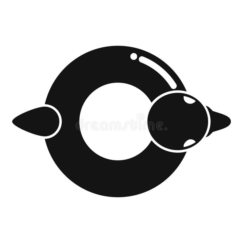 Space Capsule Orbiting Around Planet Minimalist Icon Stock Vector ...