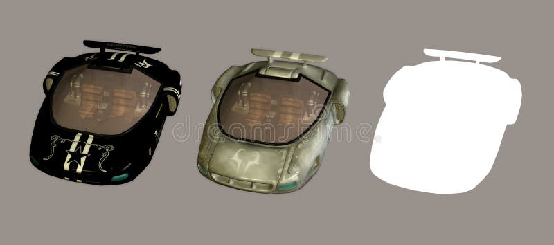 Space Car stock illustration. Illustration of scifi, poser - 1862160