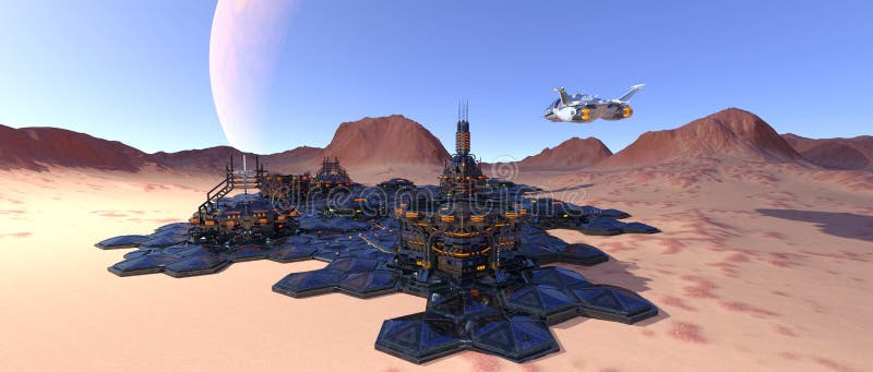 Space city stock photo. Image of star, fantasy, city - 93306976