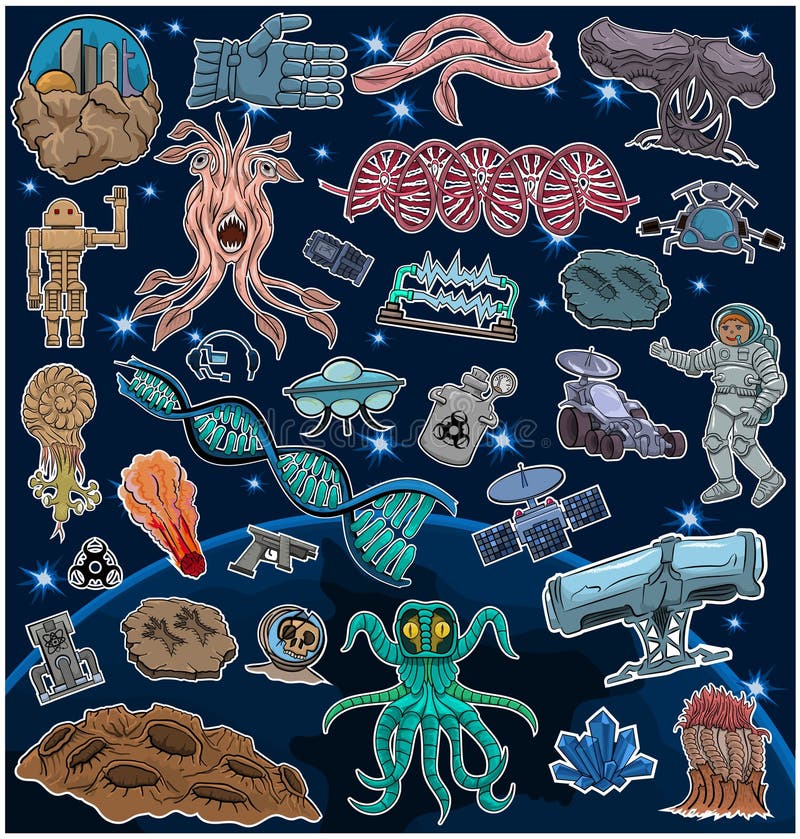 Space Collection with Aliens and Elements of Research and Military ...