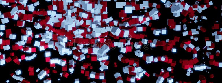 Space Colorful Blocks Exploding - High Quality Digital Render Stock ...