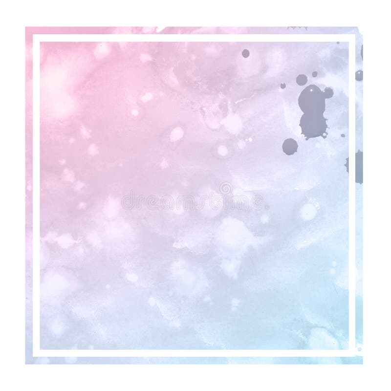 Space Colors Hand Drawn Watercolor Rectangular Frame Background Texture ...
