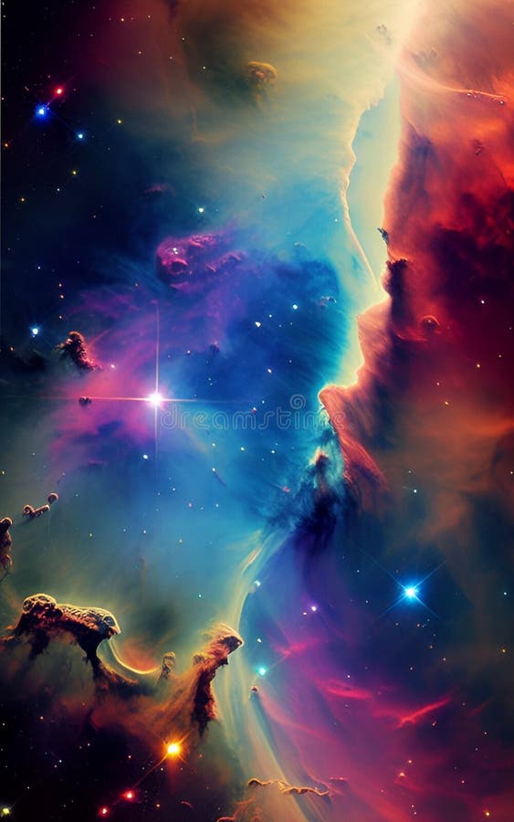 Space Colours Art Illustration Artificial Intelligence Artwork ...