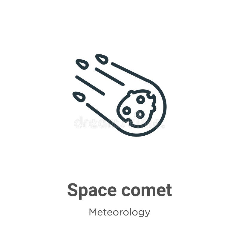 Comet Vector Icon on White Background. Flat Vector Comet Icon Symbol ...