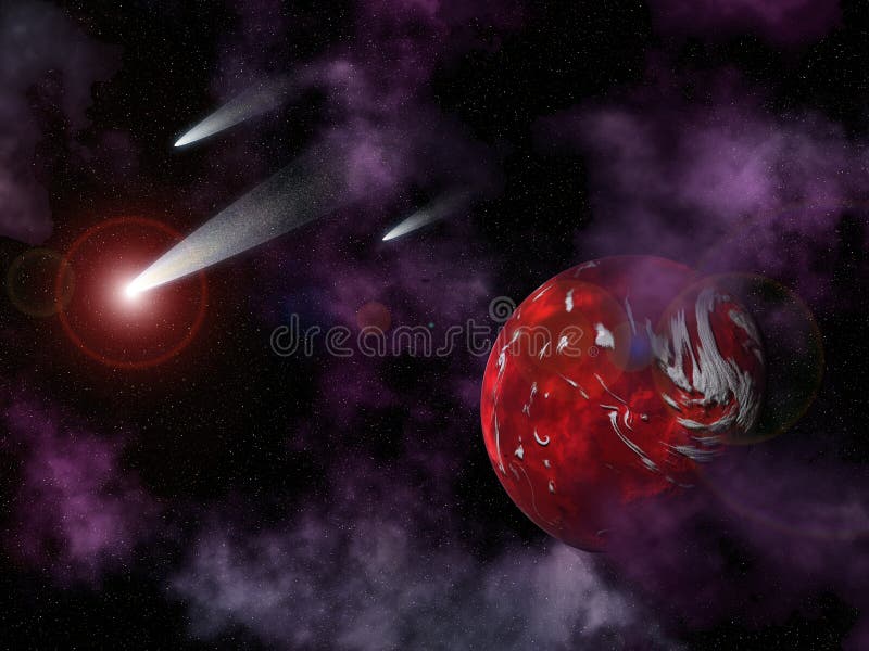 Space comets stock illustration. Illustration of comets - 29598110