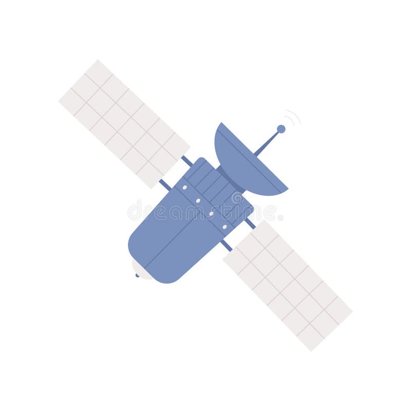 Space Communication Satellite Stock Illustration - Illustration of ...