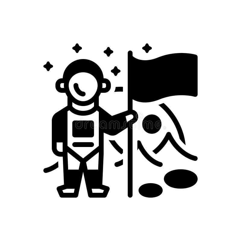 Black Solid Icon for Space Conquest, Conquest and Mission Stock Vector ...