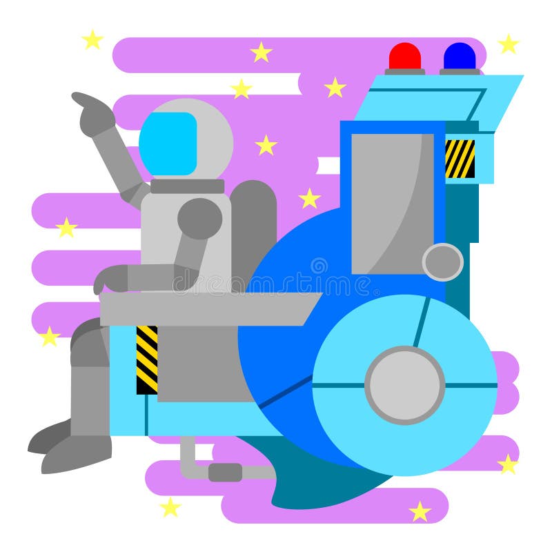 Space cop illustration stock vector. Illustration of design - 256786297