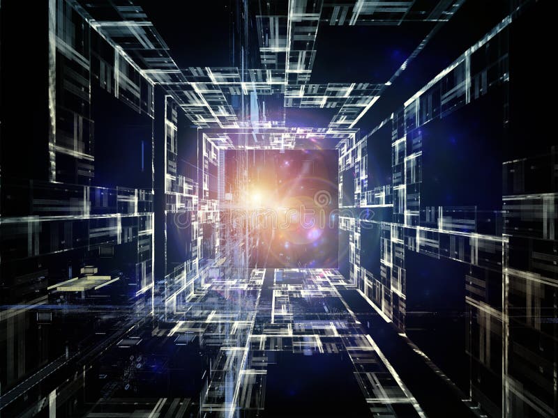 Space Corridor stock illustration. Illustration of motion - 161553532