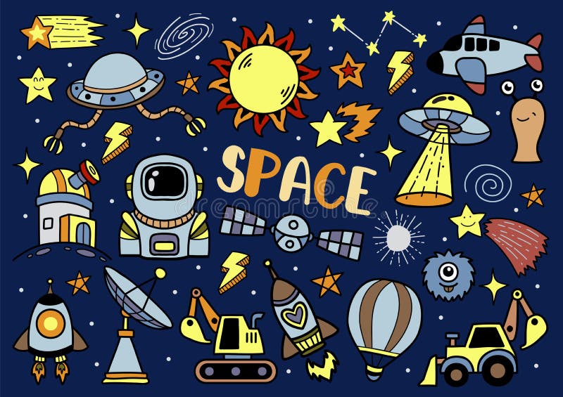 Space and Cosmos Illustration Vector for Banner Stock Vector ...