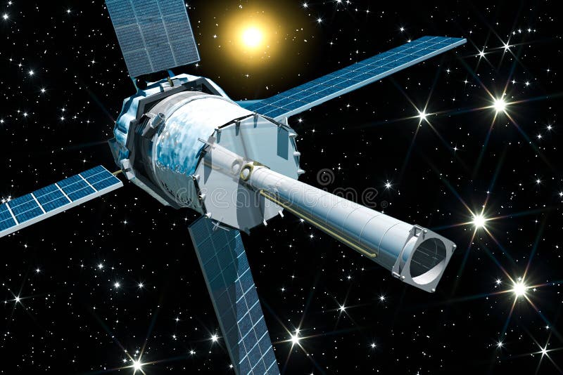 Space Craft. Dramatic View.the Elements of this Image Furnished by NASA ...